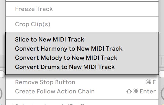 Converting Audio to MIDI — Ableton Reference Manual Version 11 | Ableton