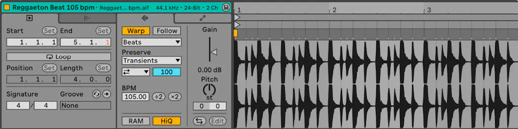 Clip View — Ableton Reference Manual Version 11 | Ableton