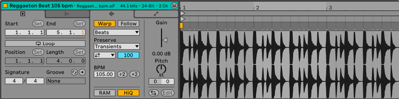 Clip View — Ableton Reference Manual Version 11 | Ableton