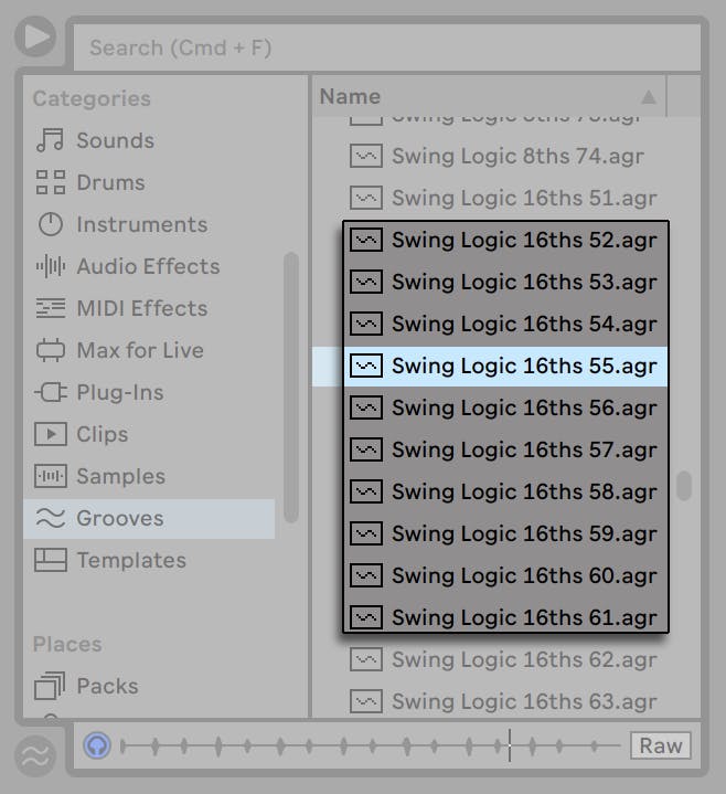 Using Grooves — Ableton Reference Manual Version 11 | Ableton