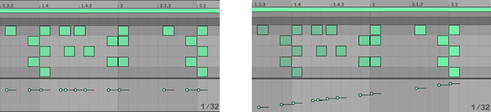 Editing MIDI Notes and Velocities — Ableton Reference Manual Version 11 ...