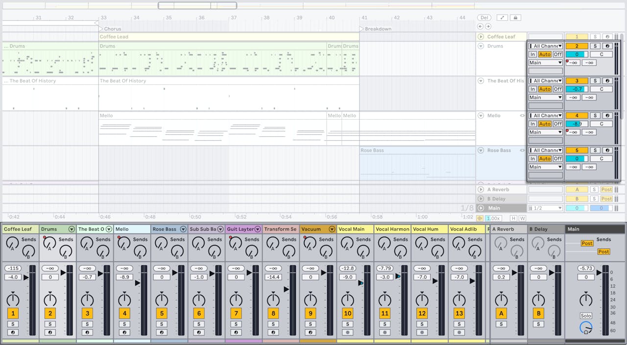 Arrangement View — Ableton Reference Manual Version 12 | Ableton