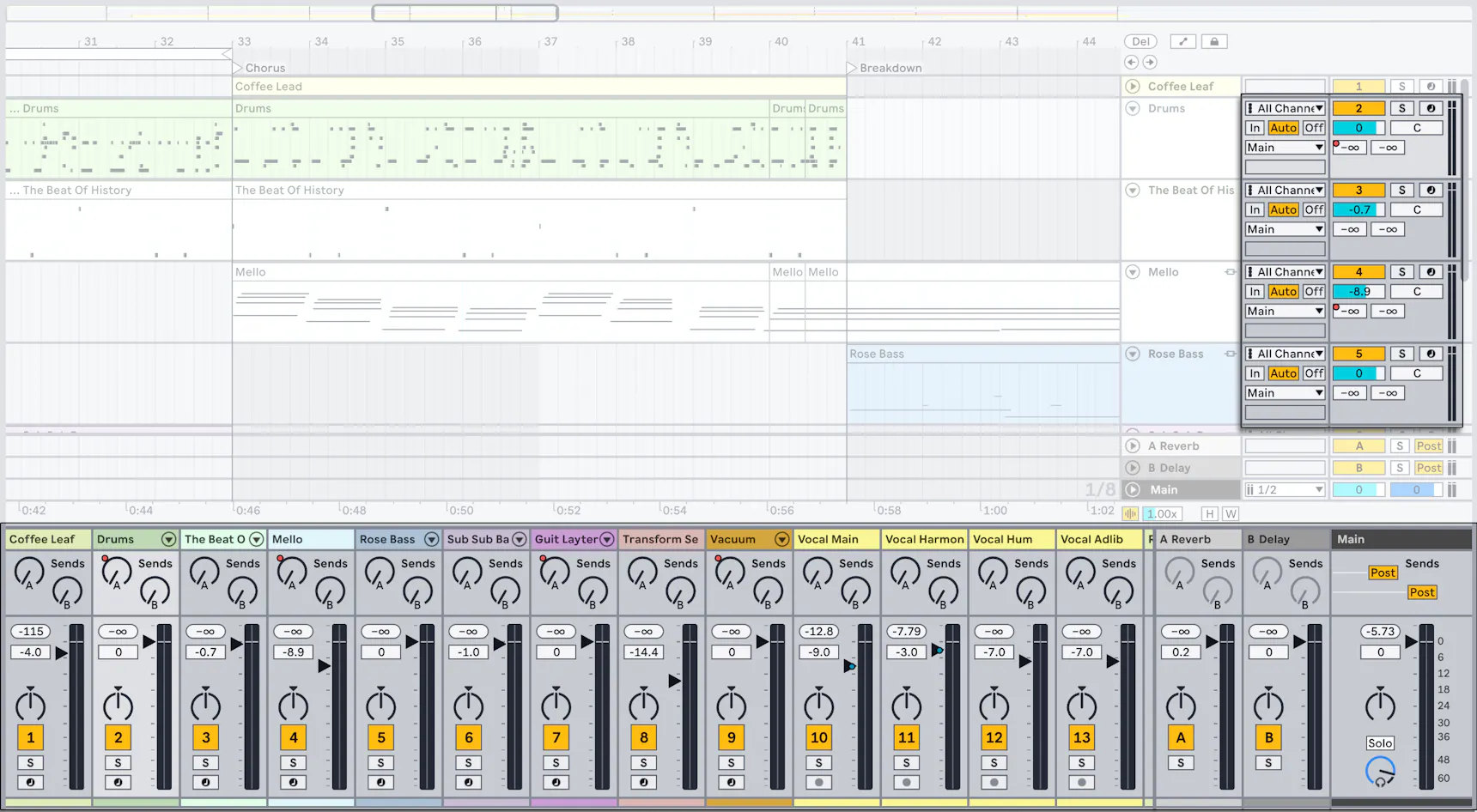 Arrangement View — Ableton Reference Manual Version 12 | Ableton