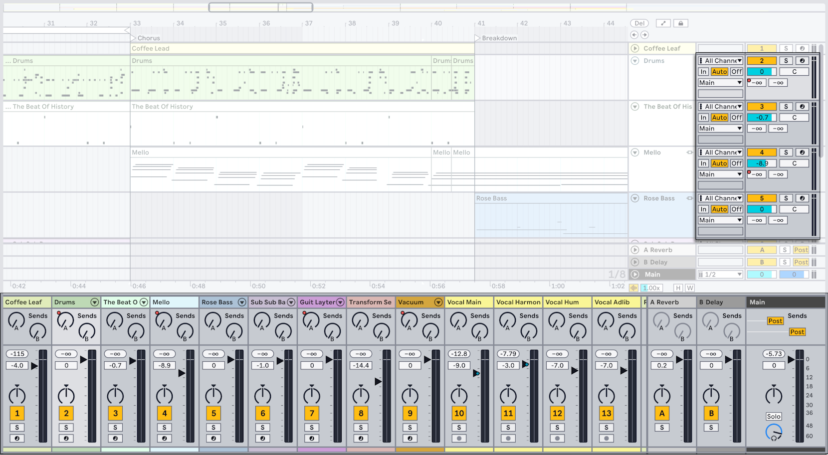 Arrangement View — Ableton Reference Manual Version 12 | Ableton