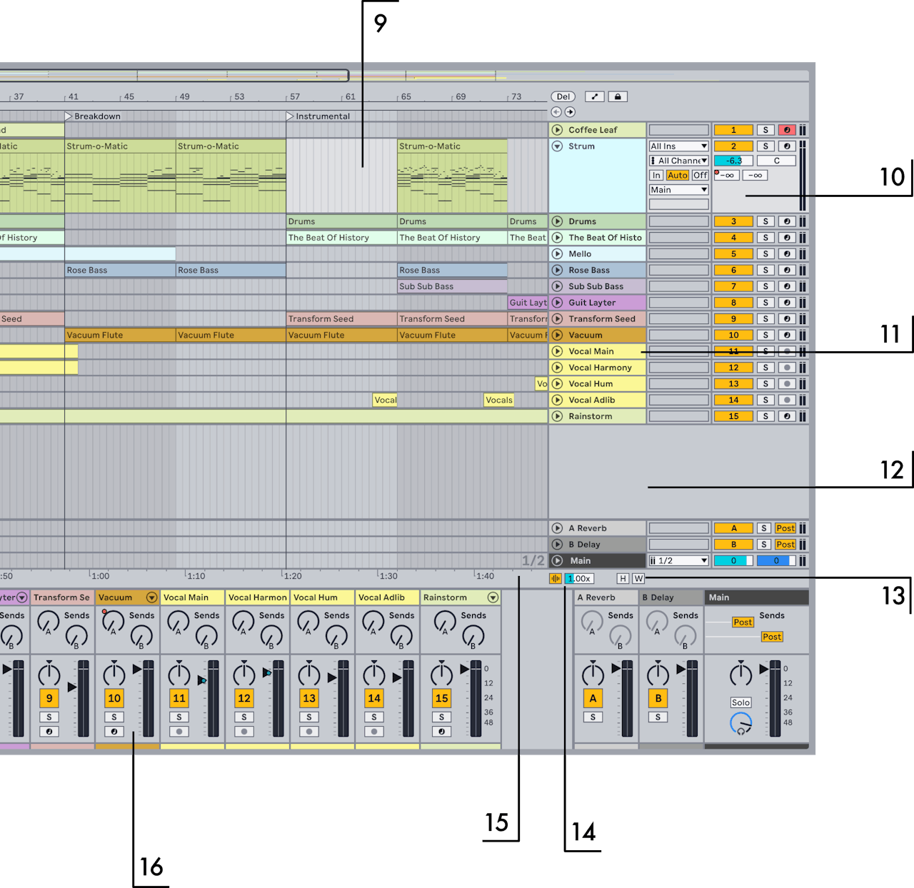 Arrangement View — Ableton Reference Manual Version 12 | Ableton
