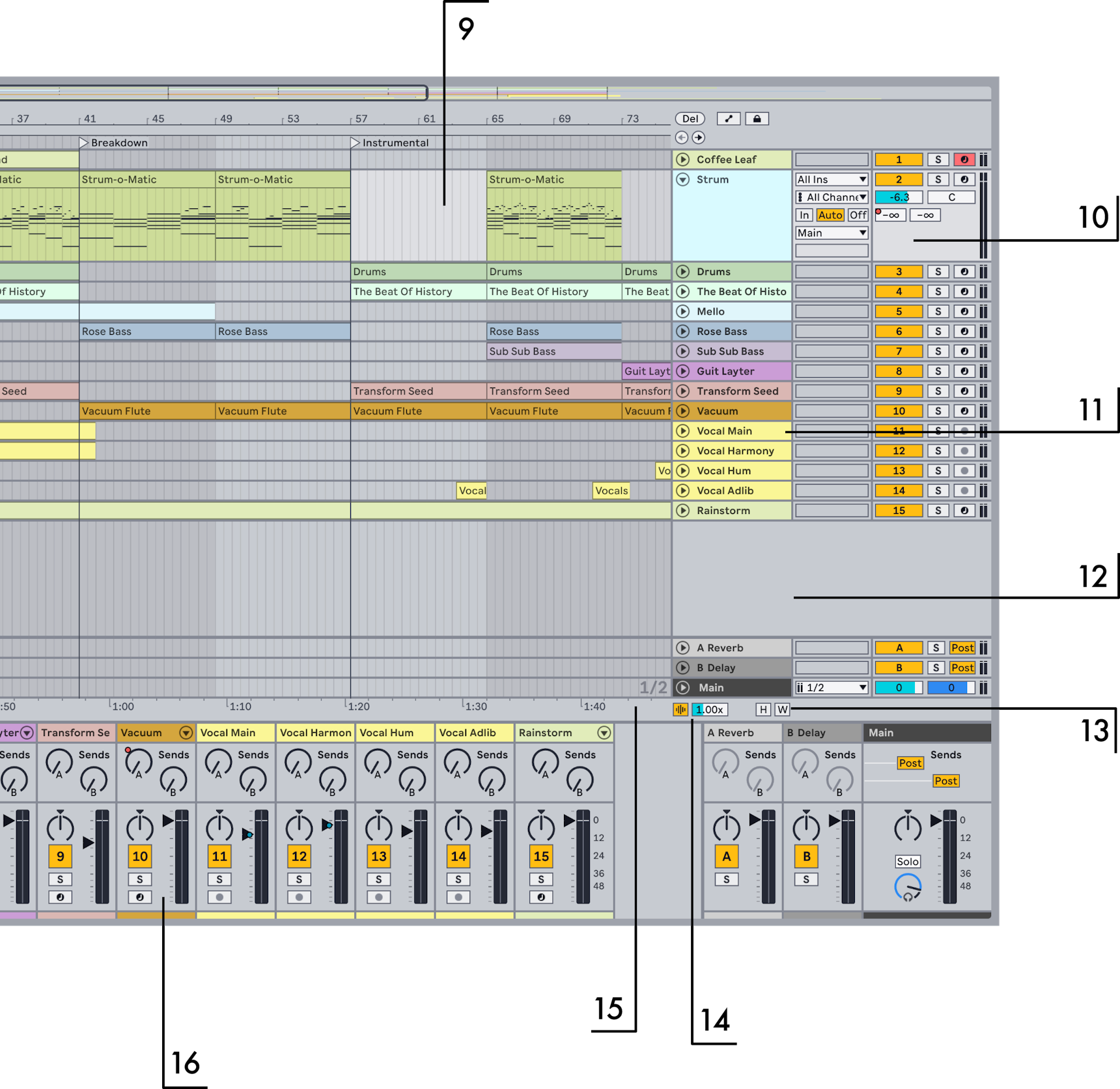 Arrangement View — Ableton Reference Manual Version 12 | Ableton