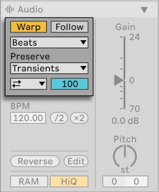 Audio Clips, Tempo, and Warping — Ableton Reference Manual Version 12 ...