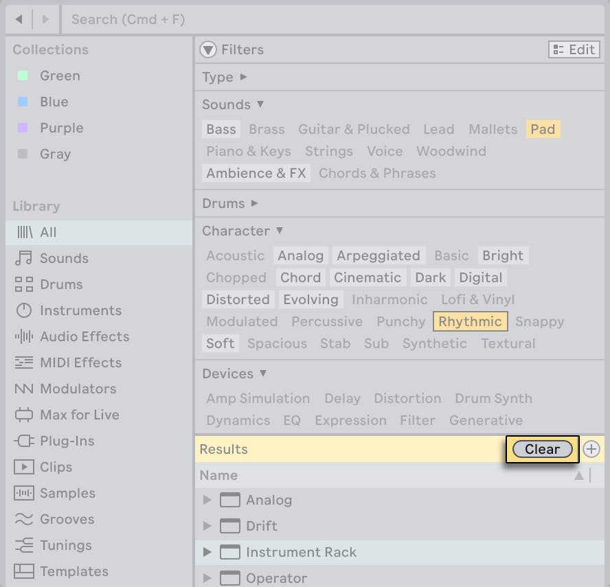 Working with the Browser — Ableton Reference Manual Version 12 | Ableton