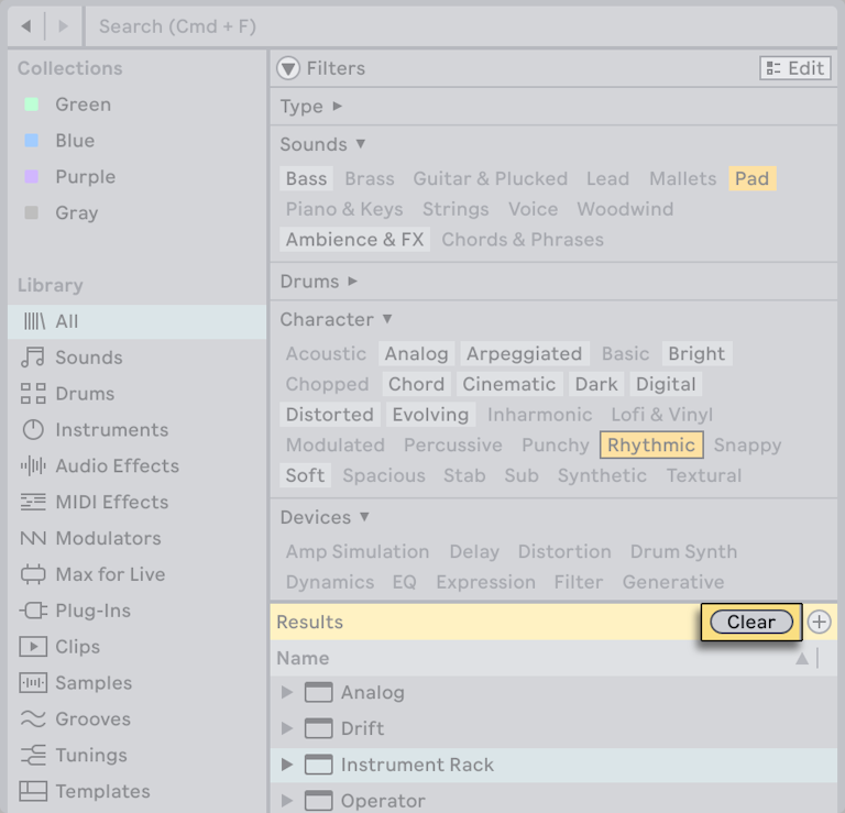 Working with the Browser — Ableton Reference Manual Version 12 | Ableton