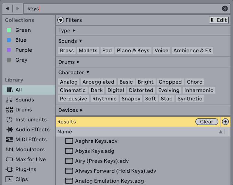 Working With The Browser — Ableton Reference Manual Version 12 Ableton
