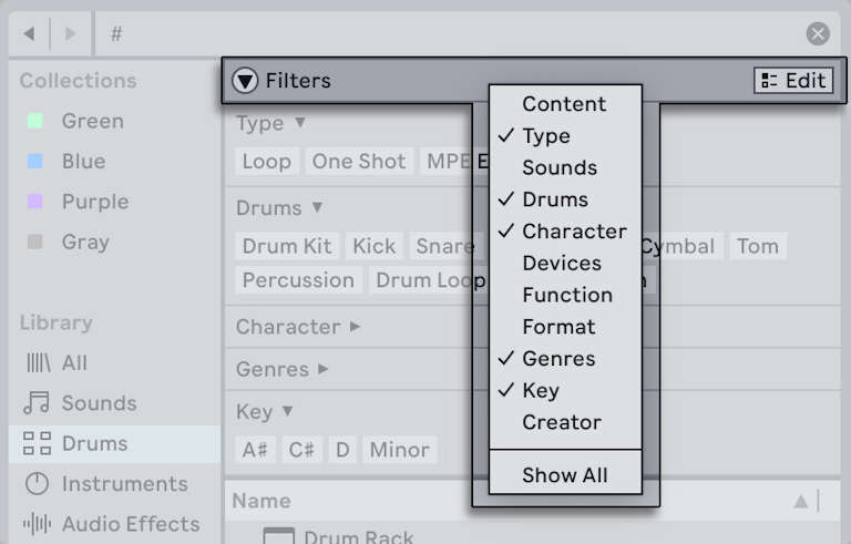 Working with the Browser — Ableton Reference Manual Version 12 | Ableton