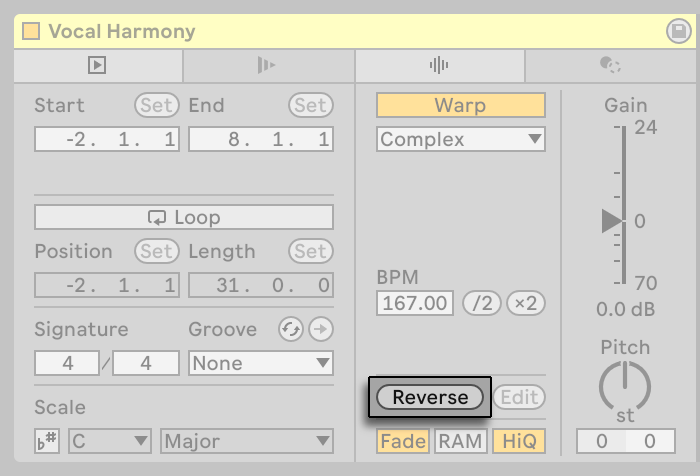 Clip View — Ableton Reference Manual Version 12 | Ableton