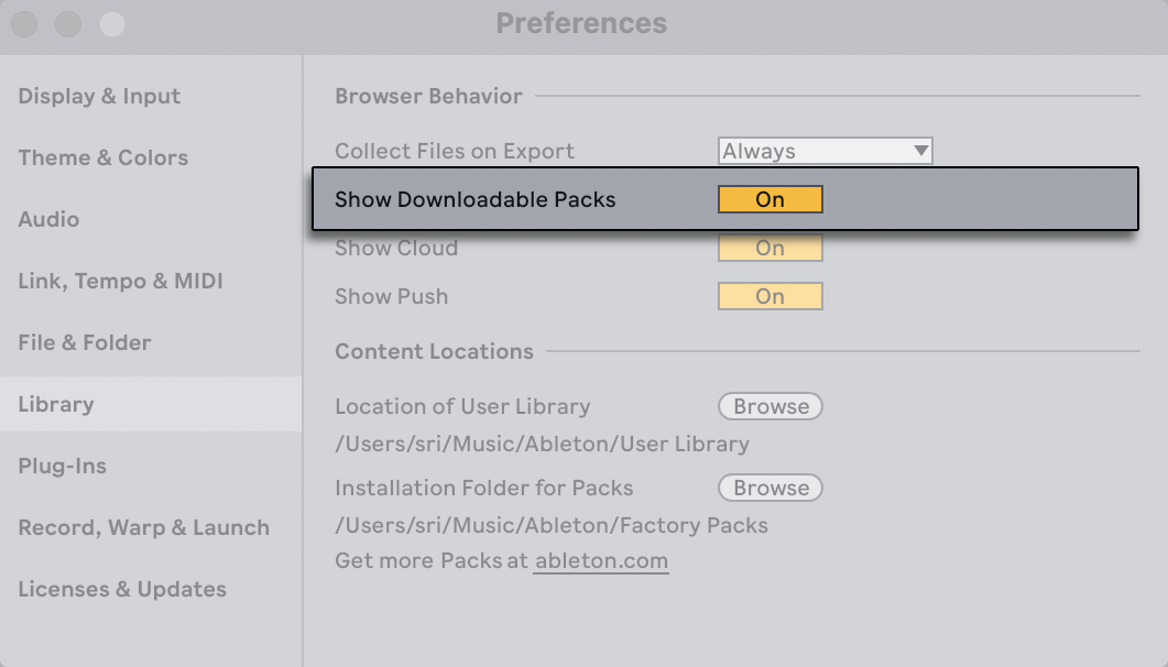 Working with the Browser — Ableton Reference Manual Version 12 | Ableton
