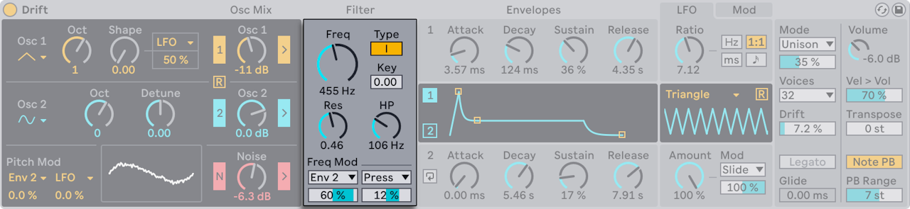 Live Instrument Reference — Ableton Reference Manual Version 12 | Ableton