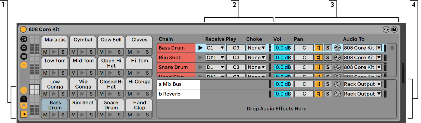 Instrument, Drum and Effect Racks — Ableton Reference Manual Version 12 | Ableton