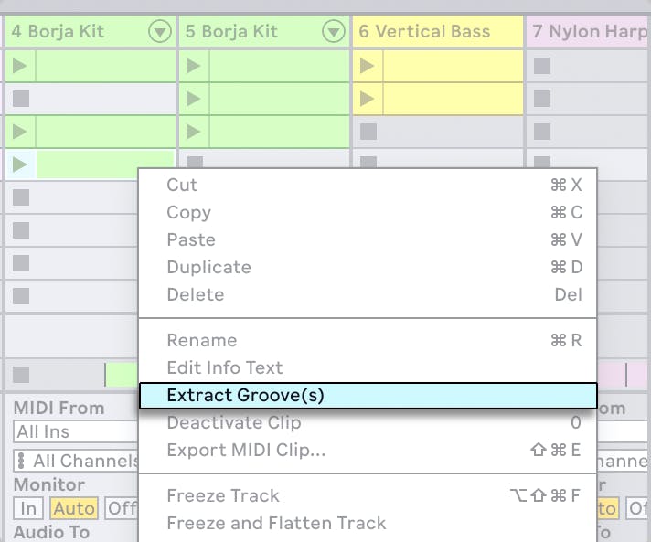Using Grooves — Ableton Reference Manual Version 12 | Ableton