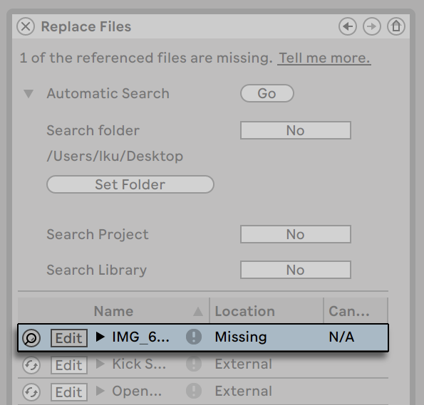 Managing Files and Sets — Ableton Reference Manual Version 12 | Ableton