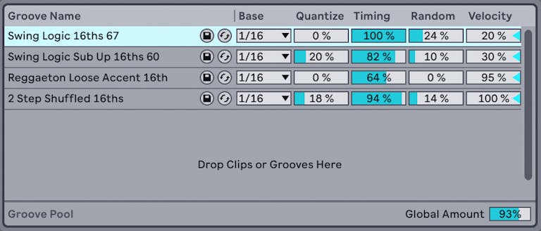Using Grooves — Ableton Reference Manual Version 12 | Ableton
