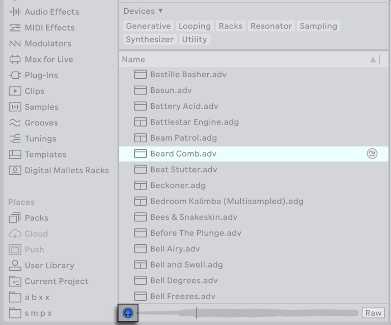 Working With The Browser — Ableton Reference Manual Version 12 Ableton