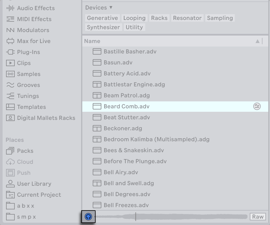 Working with the Browser — Ableton Reference Manual Version 12 | Ableton