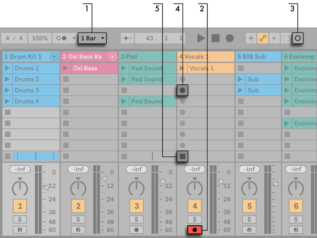 Recording New Clips — Ableton Reference Manual Version 12 | Ableton