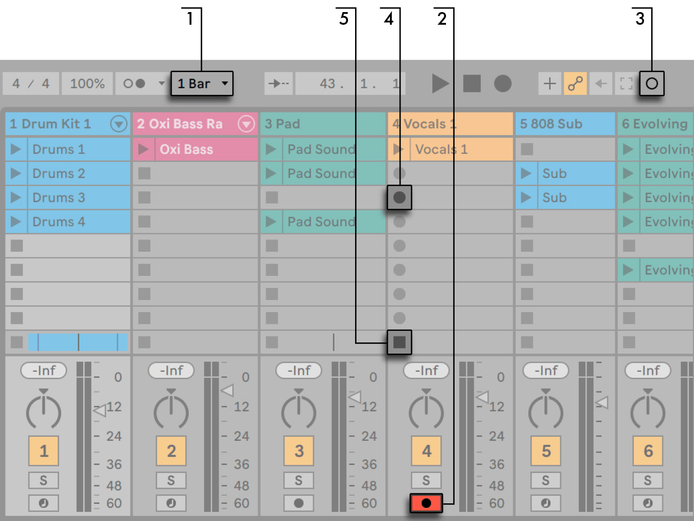 Recording New Clips — Ableton Reference Manual Version 12 | Ableton