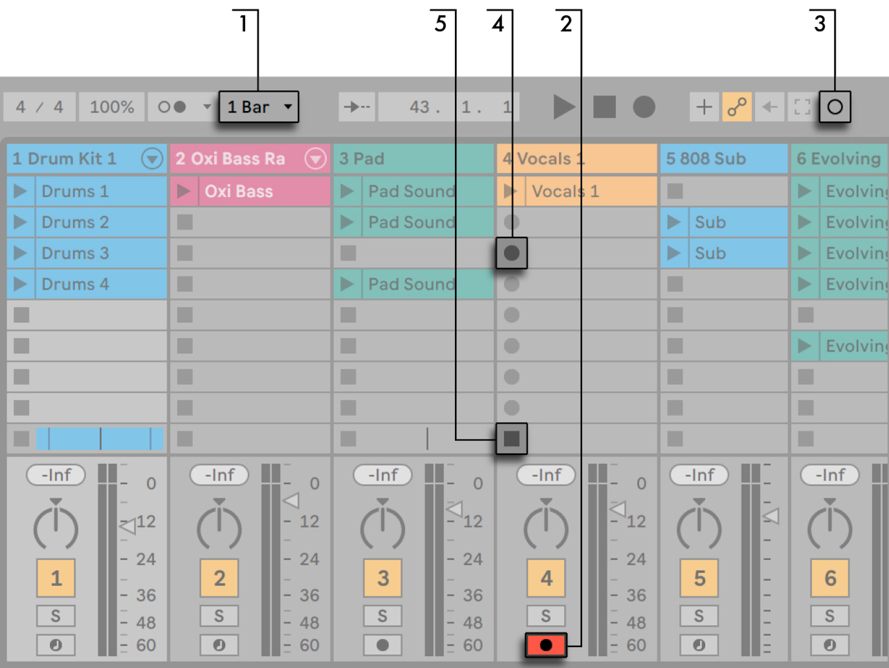 Recording New Clips — Ableton Reference Manual Version 12 | Ableton