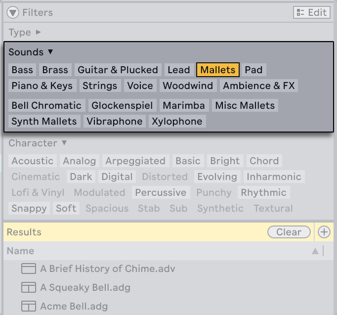 Working with the Browser — Ableton Reference Manual Version 12 | Ableton