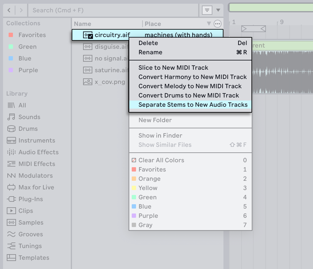 Stem Separation — Ableton Reference Manual Version 12 | Ableton