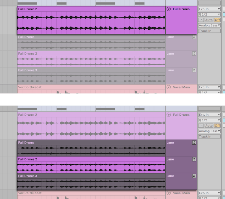 Comping (combinación de tomas) — Ableton Reference Manual Version 11 | Ableton